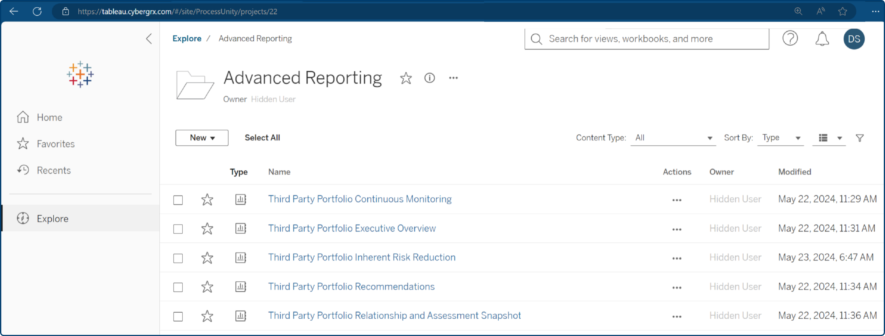 Advanced Reporting – The ProcessUnity Exchange